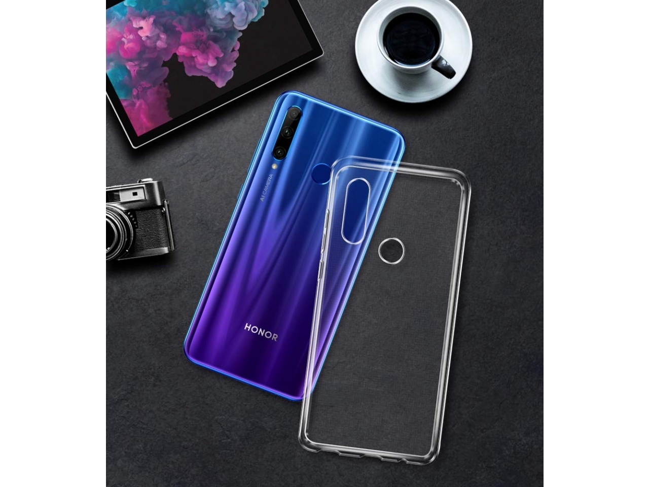 Honor 20 Lite Gummi TPU Hülle flexibel dünn transparent clear case ...