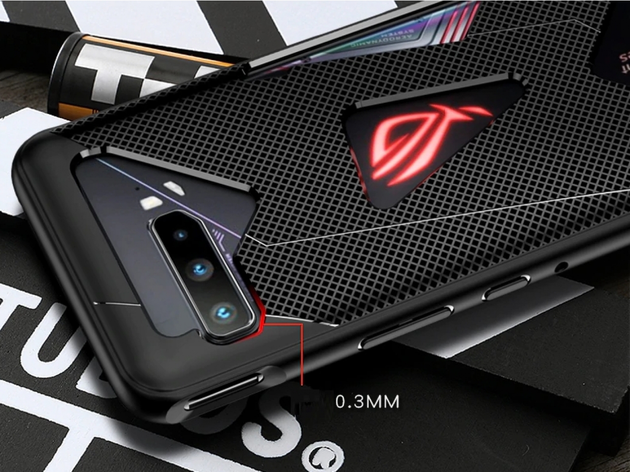 Asus ROG Phone 3 Stealth Gummi Hülle TPU Case Cover flexibel schwarz ...