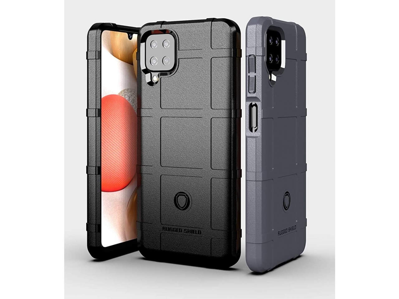 Samsung Galaxy A12 Rugged Shield Case Hülle Anti-Shock Cover schwarz ...