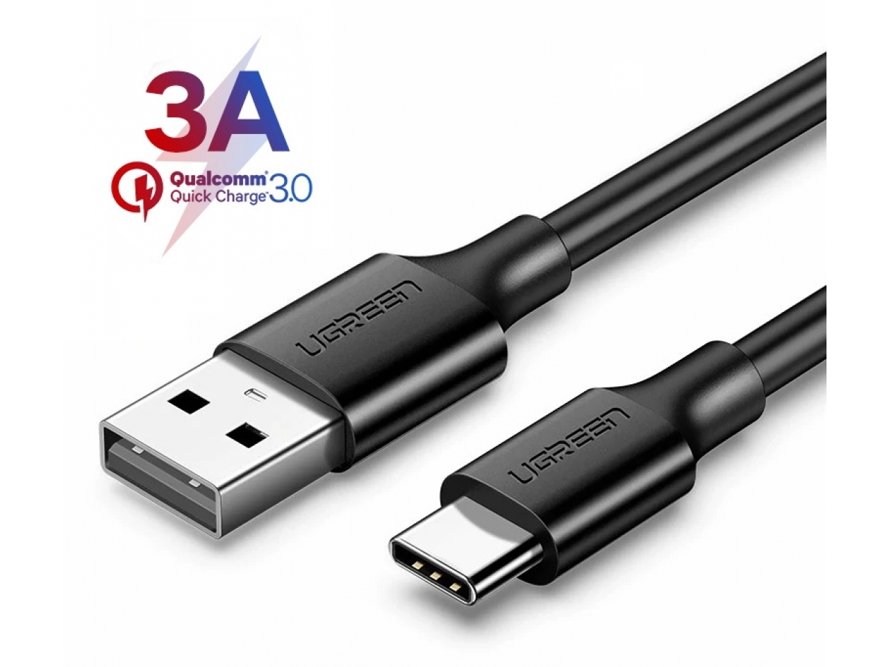 UGREEN USB A auf USB C Kabel - 50 cm kurze Länge - schwarz - USB-C ...
