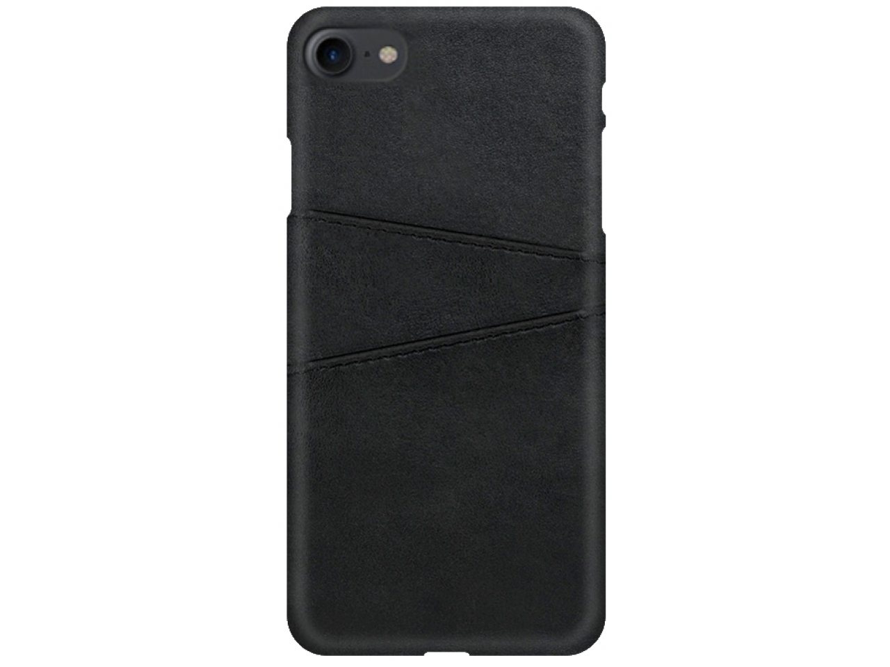 iPhone SE 2020 Leder Case Hülle für Bank und Kreditkarten Etui schwarz ...