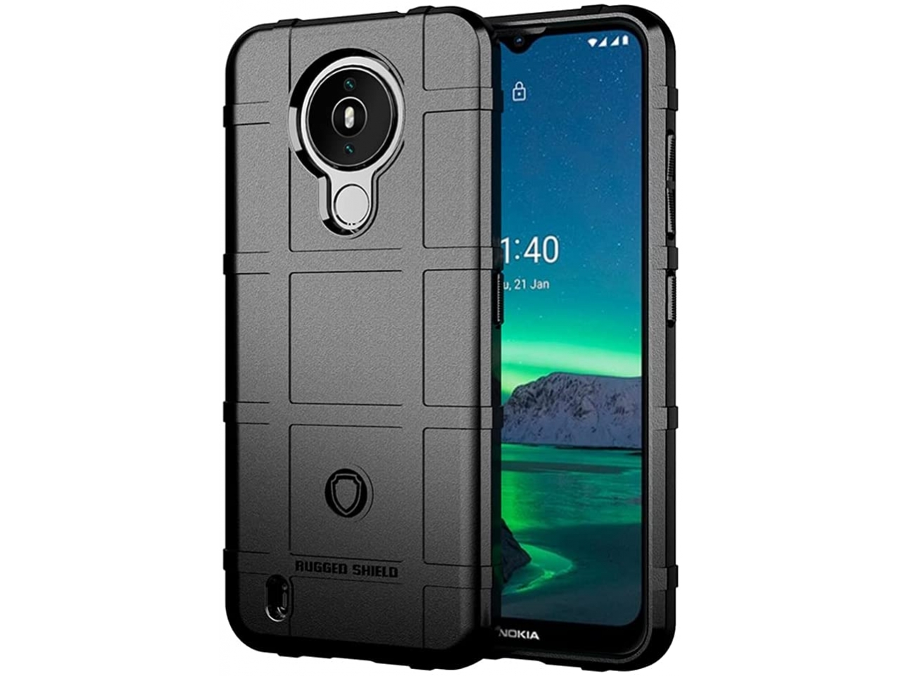 Nokia 1.4 Rugged Shield Anti-Shock Case schwarz