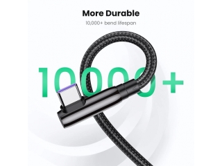 UGREEN USB-C Huawei SuperCharge Ladekabel 40W Nylon L-Design 2 Meter